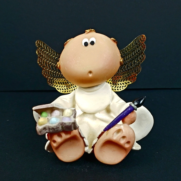 Other | Vintage 201 Angel Cheeks Russ Figurine Paint Brush And Easter ...